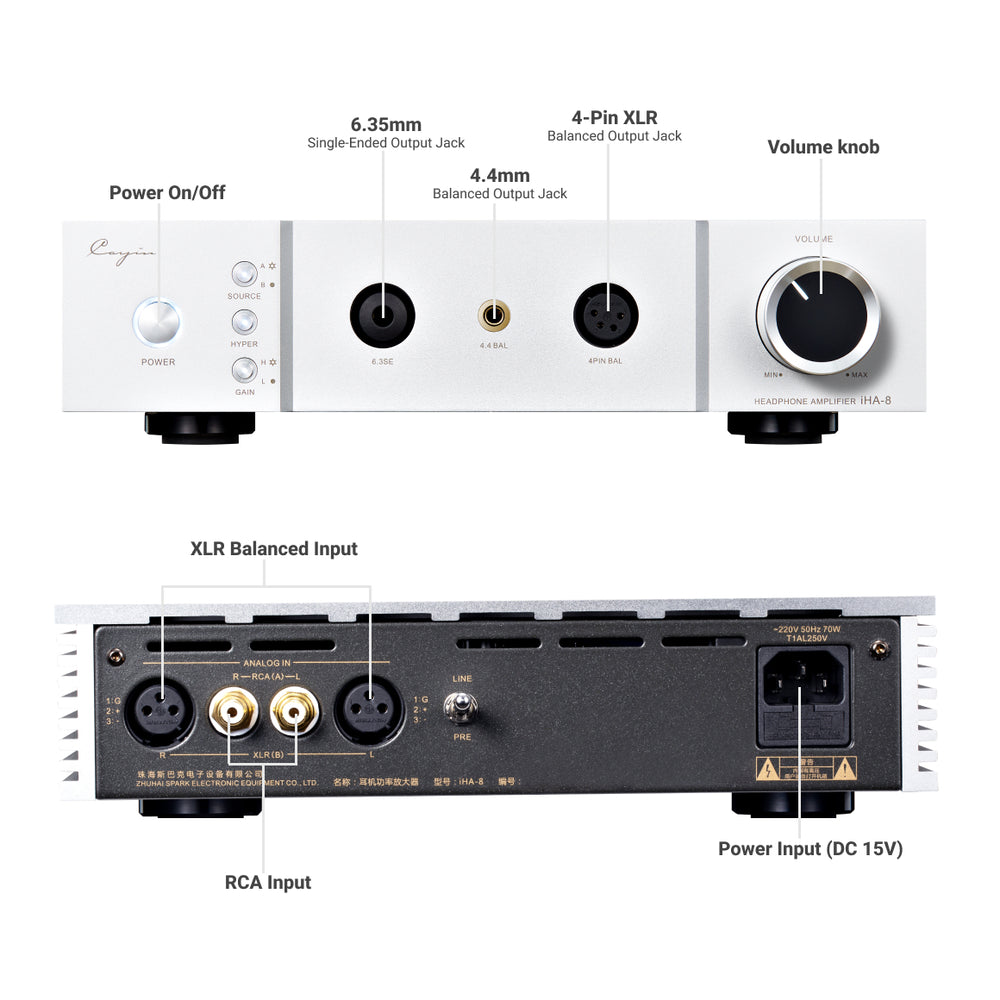 Cayin iHA-8 Discrete Class A Headphone Amplifier