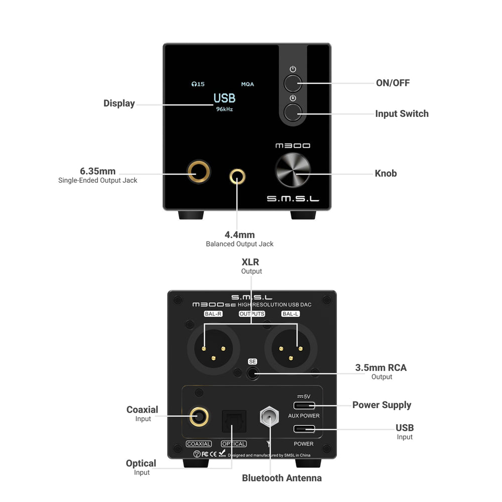 S.M.S.L M300 SE Headphone Amplifier & DAC