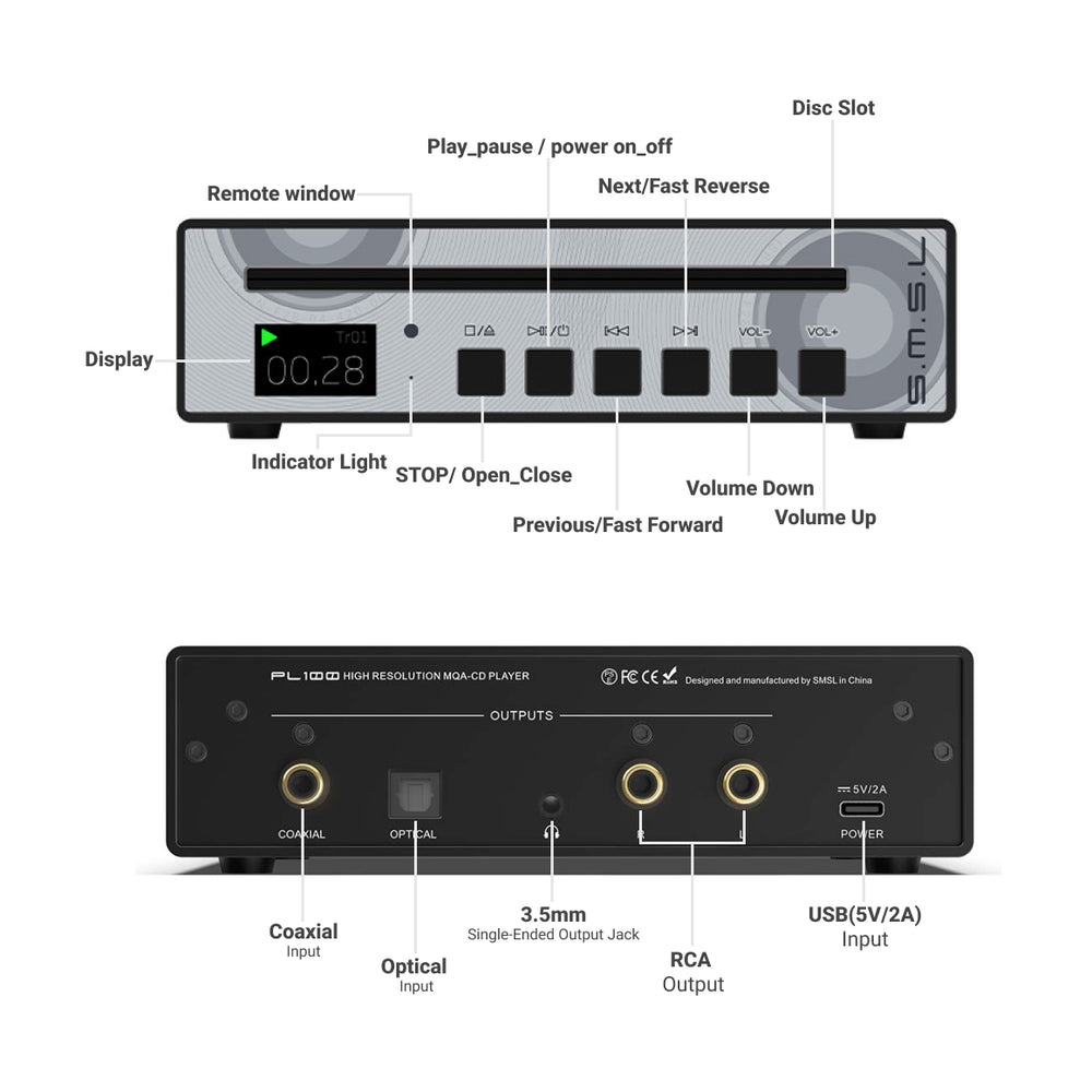 S.M.S.L PL100 CS43131 CD Player