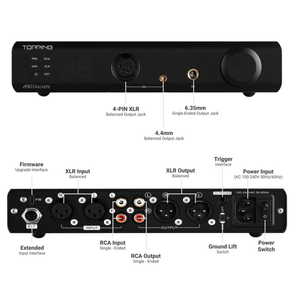 TOPPING A90 Discrete Headphone Amplifier