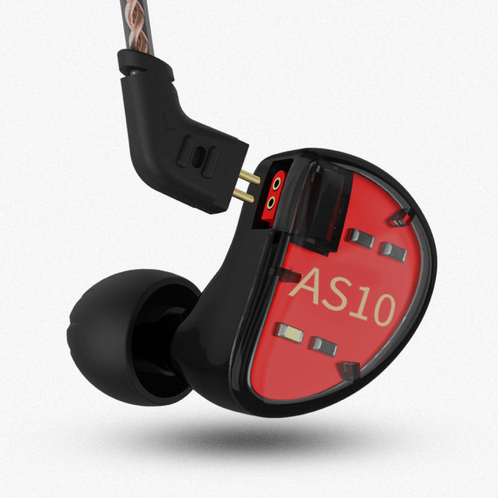 KZ AS10 5BA HiFi Stereo Earphone In-ear Earbuds
