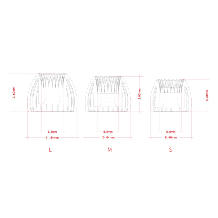 Moondrop Spring Tips Silicone Eartips (3 Pairs)