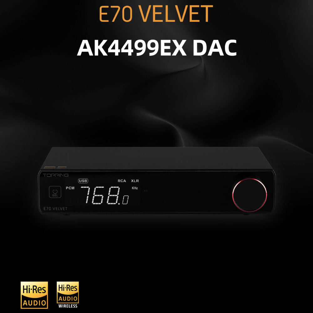 TOPPING E70 VELVET Fully Balanced Desktop DAC