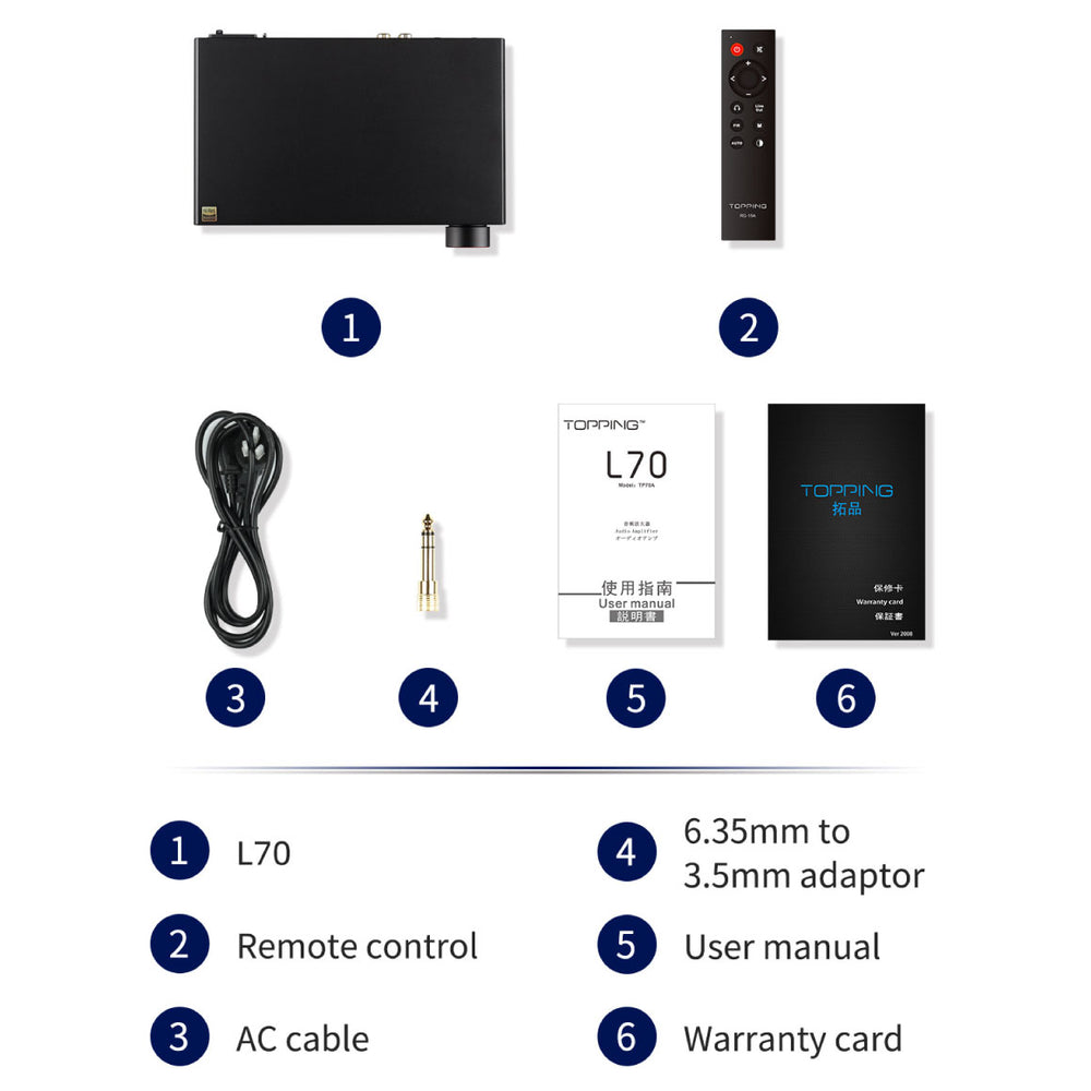 TOPPING L70 Full Balanced NFCA Headphone Amplifier